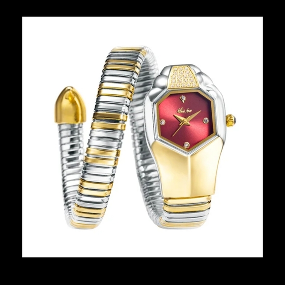 Culebre | Accessories | Luxury Snake Diamond Shape Wrist Watch Gold ...